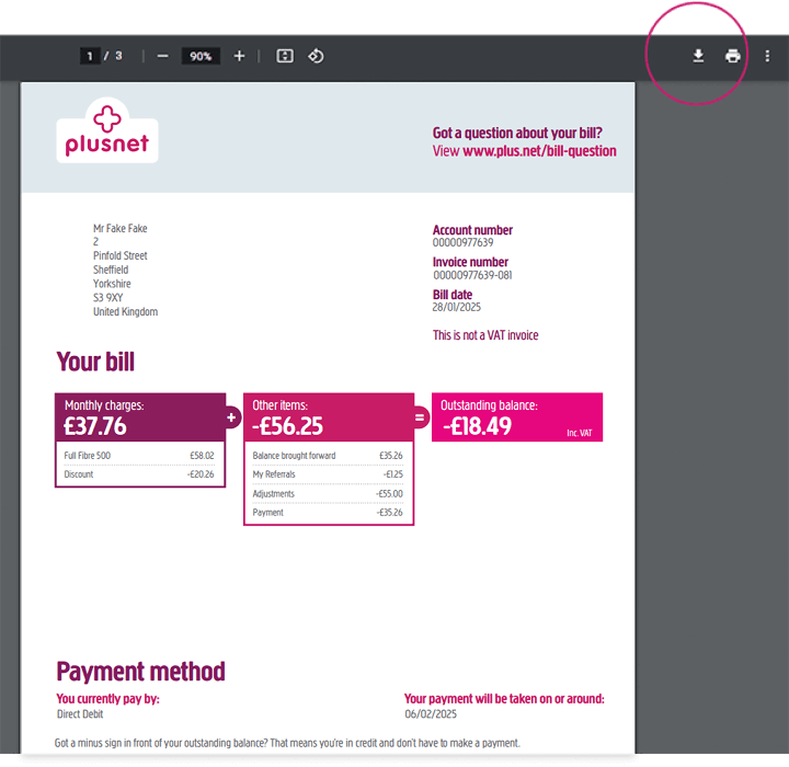 Plusnet bill payments explained | Help | Plusnet